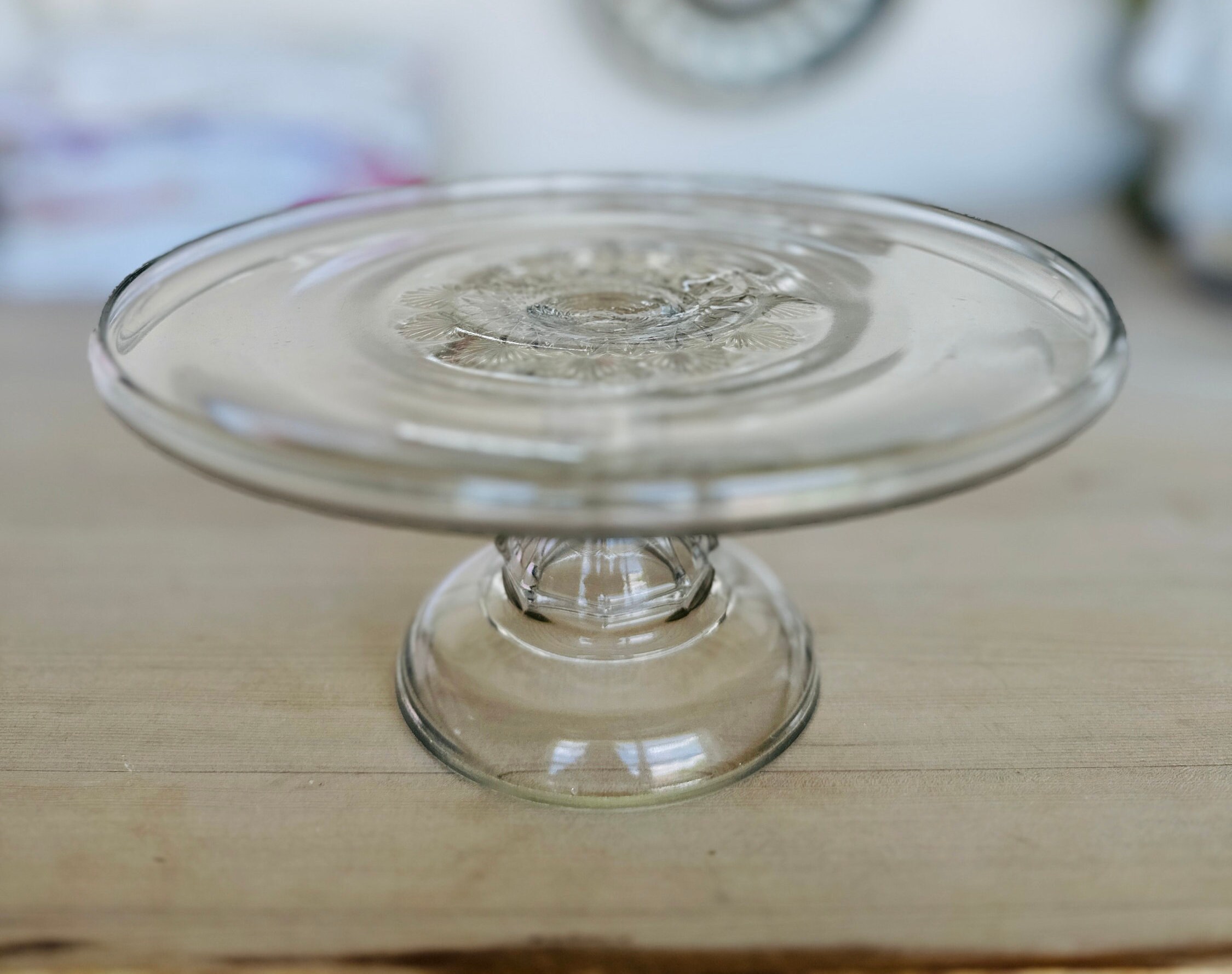 Antique EAPG Indiana Glass Pedestal Cake Stand - Etsy