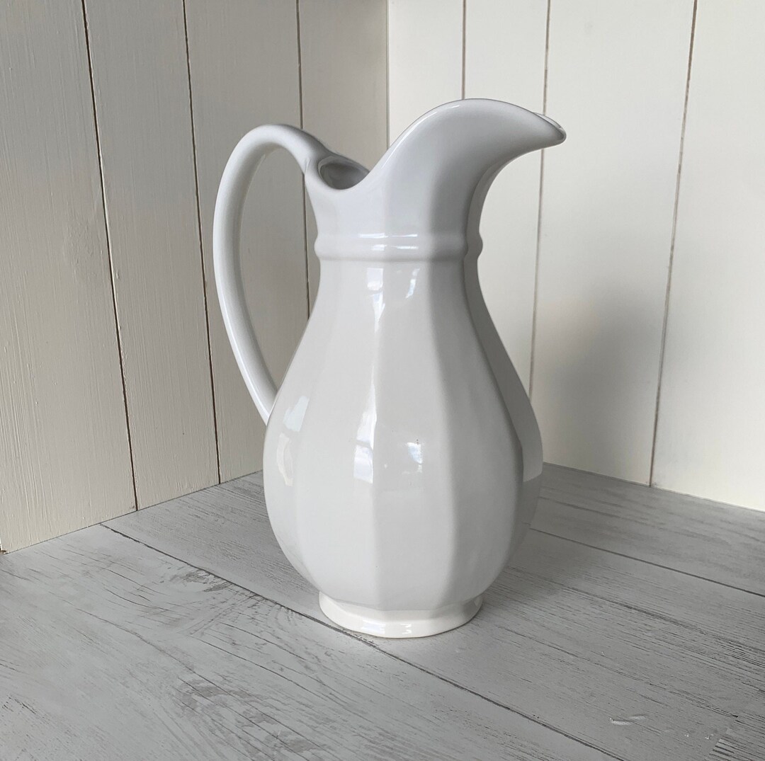 Pfaltzgraff Heritage White Stoneware Pitcher 10 Inch Pitcher - Etsy