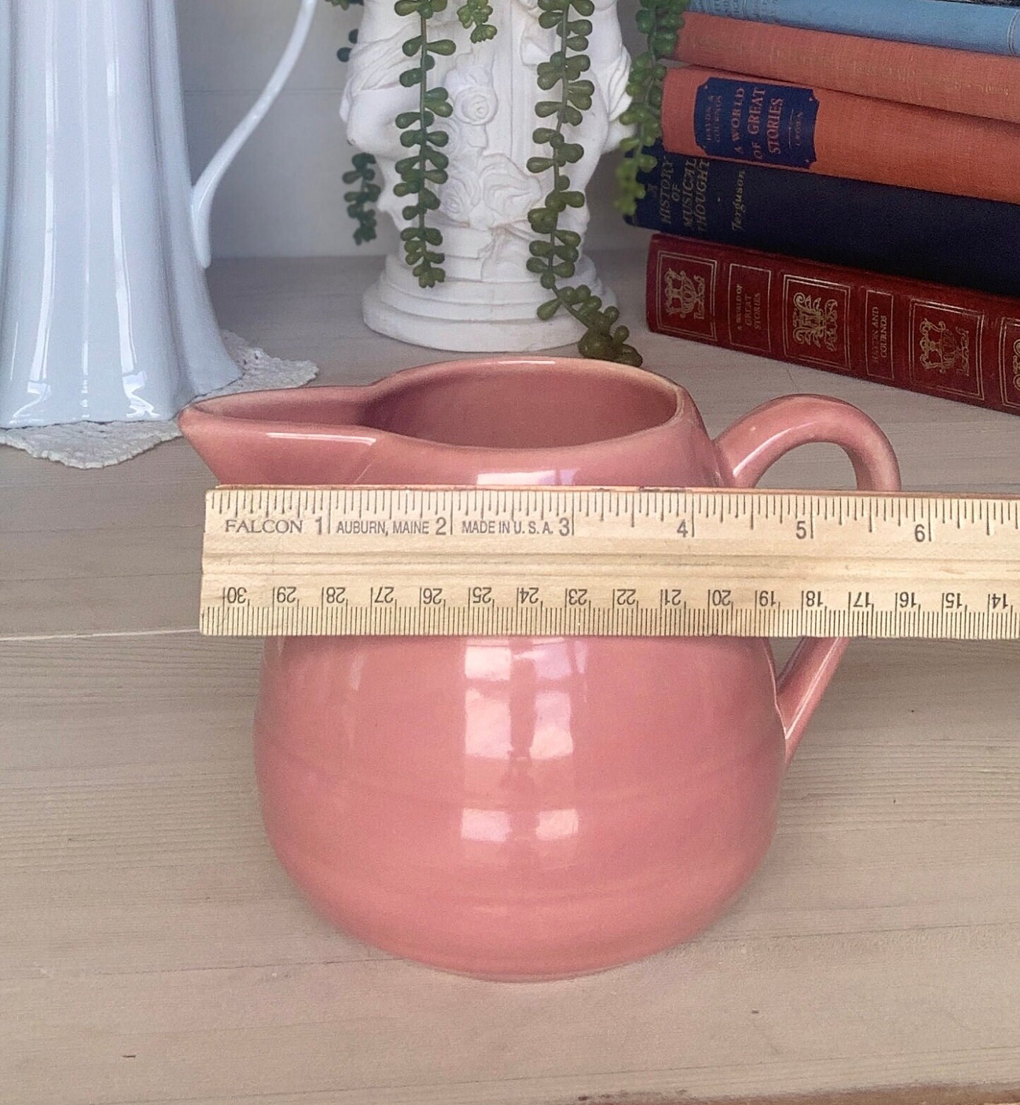 Bauer Gloss Pastel Pink Pottery Pitcher 5 Inch - Etsy