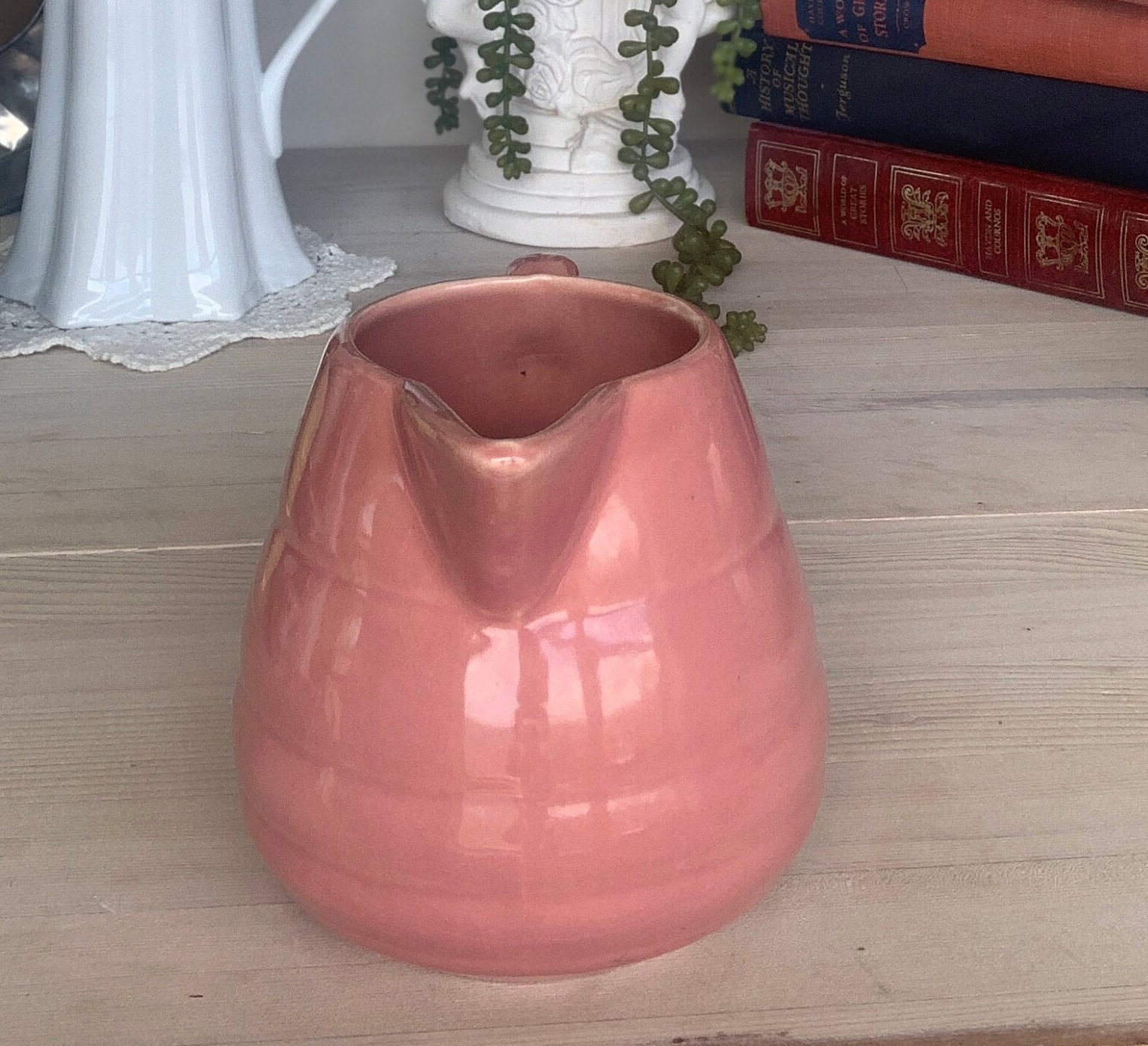 Bauer Gloss Pastel Pink Pottery Pitcher 5 Inch - Etsy