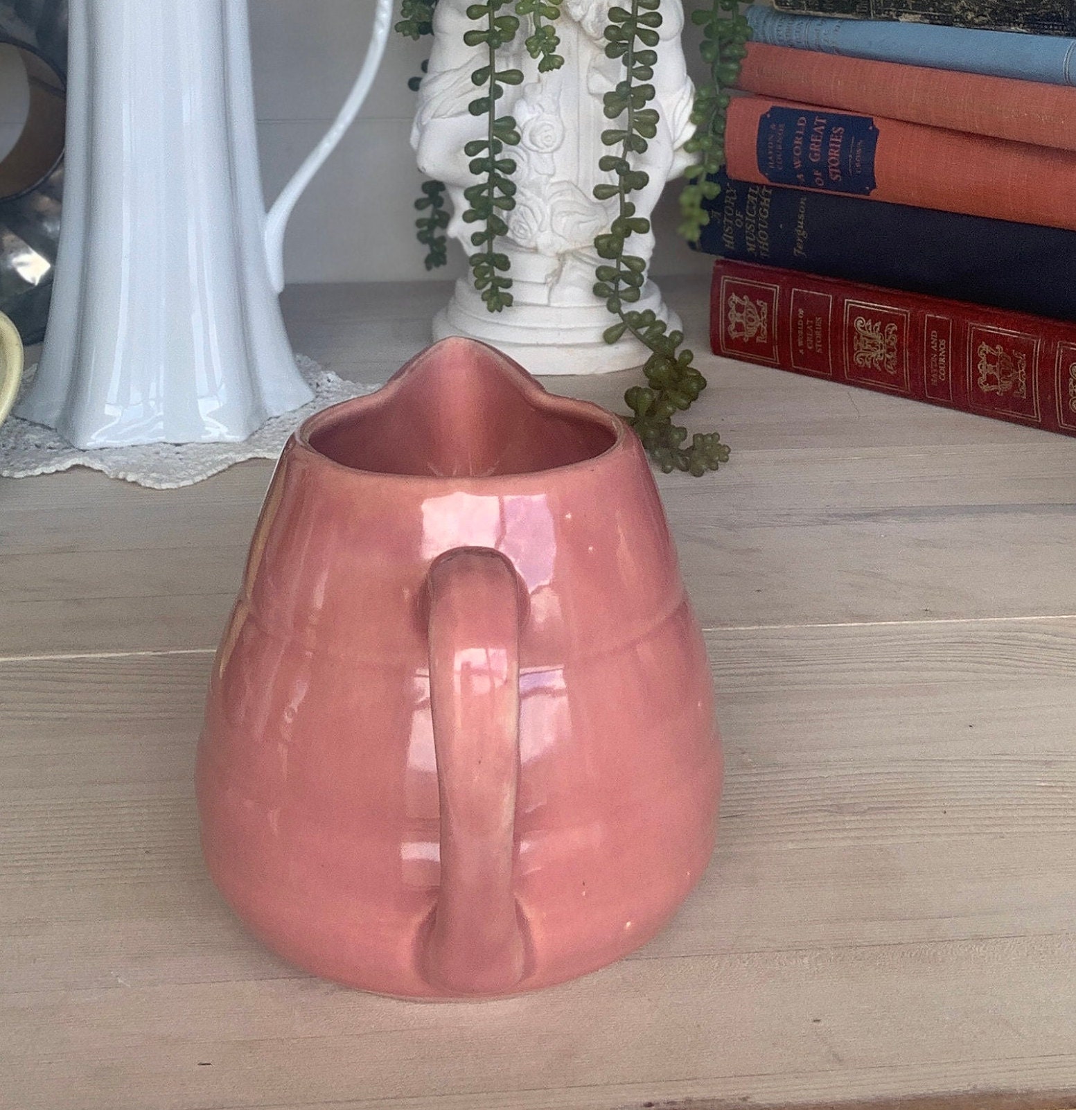 Bauer Gloss Pastel Pink Pottery Pitcher 5 Inch - Etsy