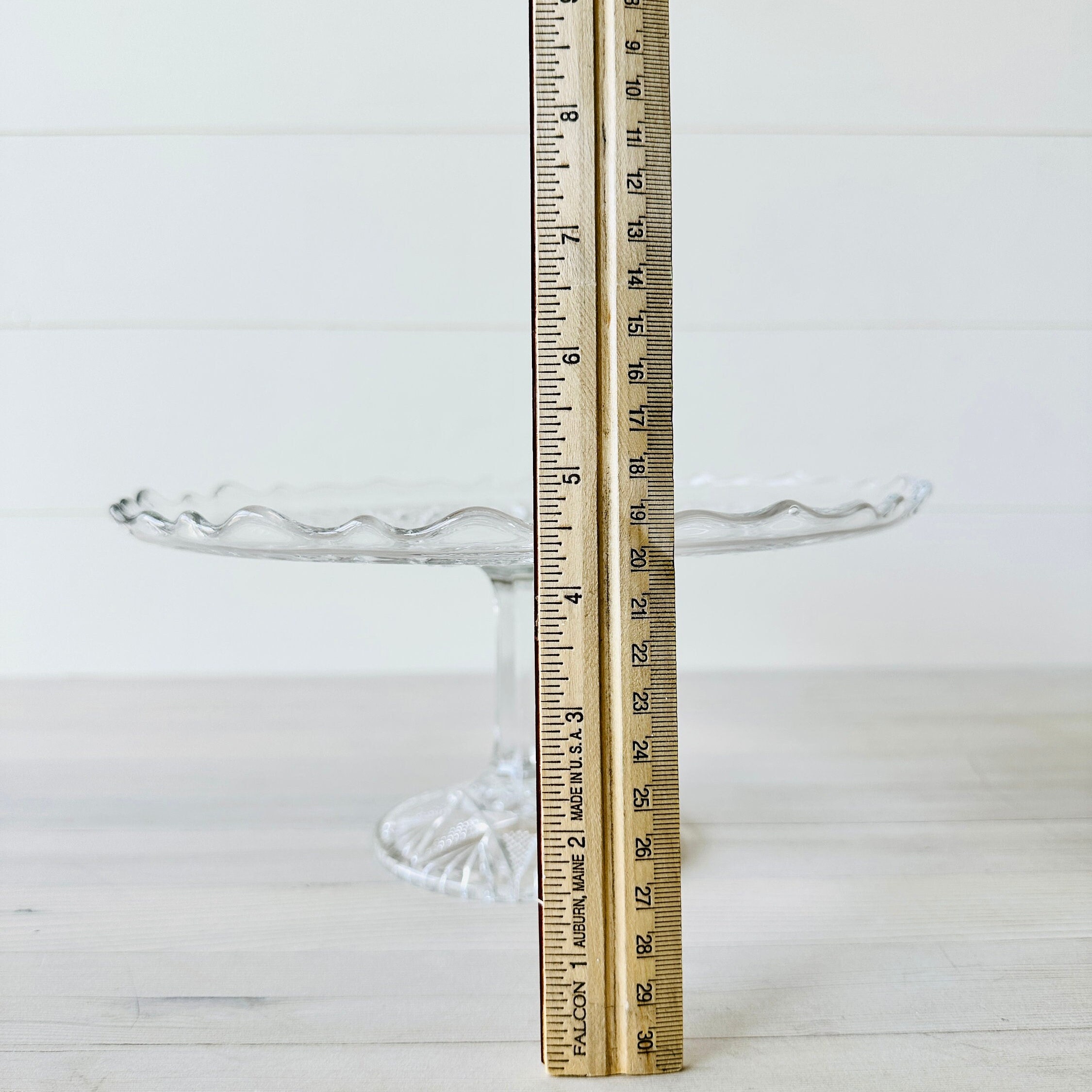 EAPG Antique Crystal Clear Cake Stand Higbee 9 Inch Diameter - Etsy