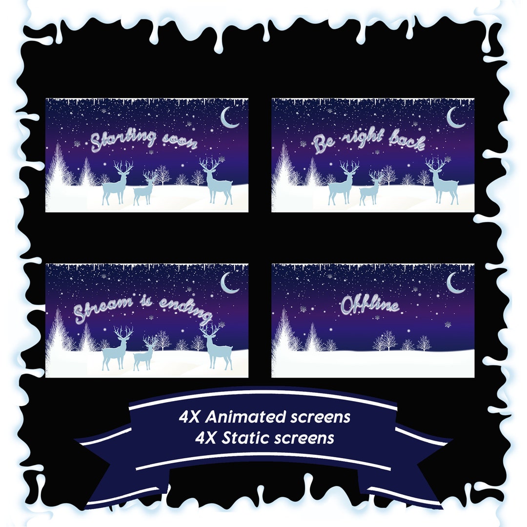 4x Animated Screens-static Screens-stream-twitch - Etsy