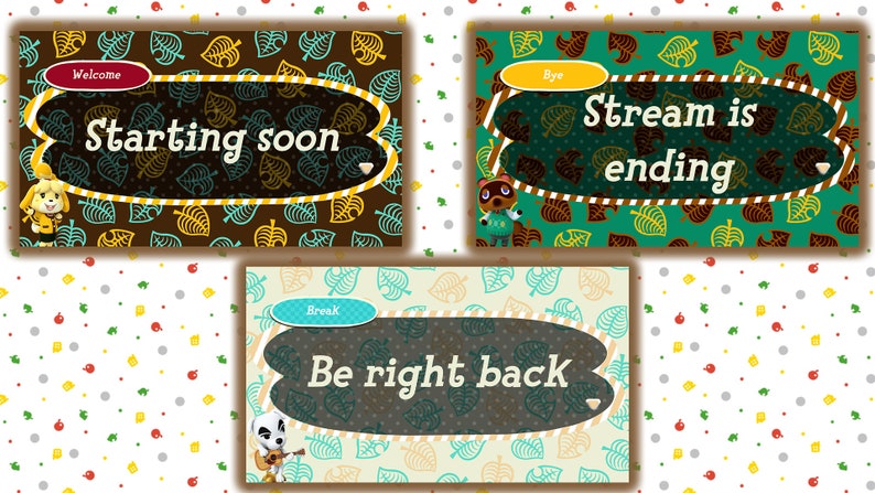 Pack Stream Overlay Animal Crossing Twitch - Etsy