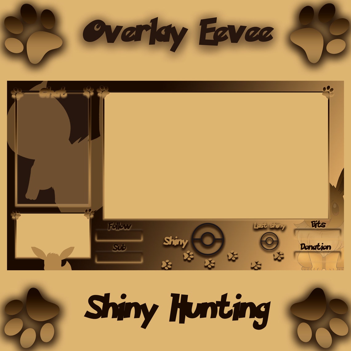 Overlay Shiny Hunting Pokémon Eevee Etsy 