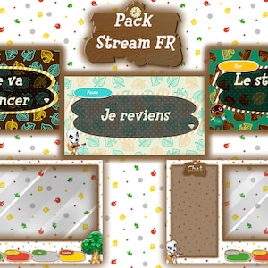 Pack Stream Overlay Animal Crossing FR Twitch - Etsy