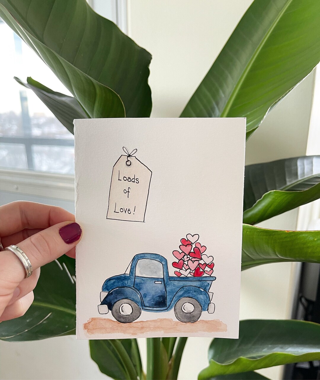 VALENTINES DAY CARD/ Loads of Love Card/ Valentines Truck - Etsy