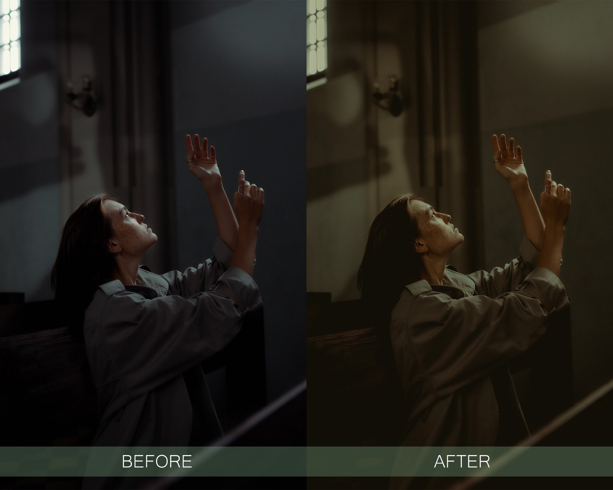 6 Cinematic Presets for Lightroom Mobile & Desktop Green Film Filter ...