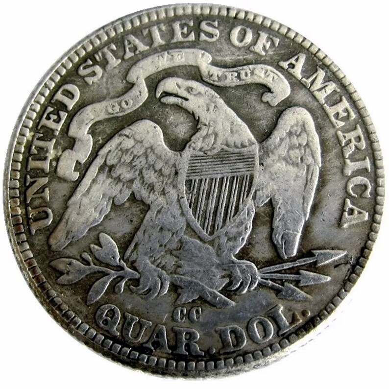 1870 CC Liberty Seated Quarter Tribute Token Restrike - Etsy