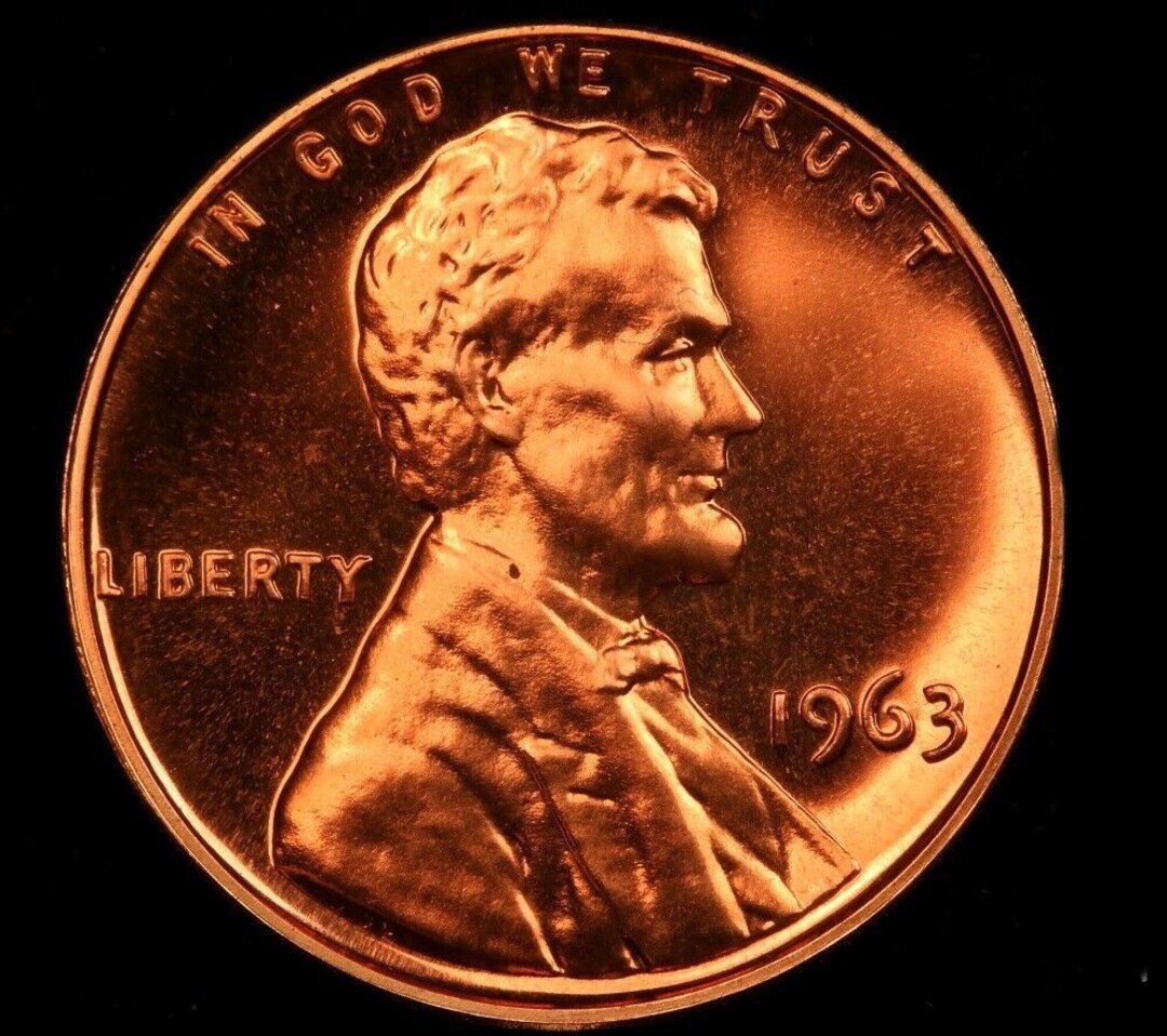 1963 BRILLIANT LINCOLN CENT Proof Outstanding - Etsy
