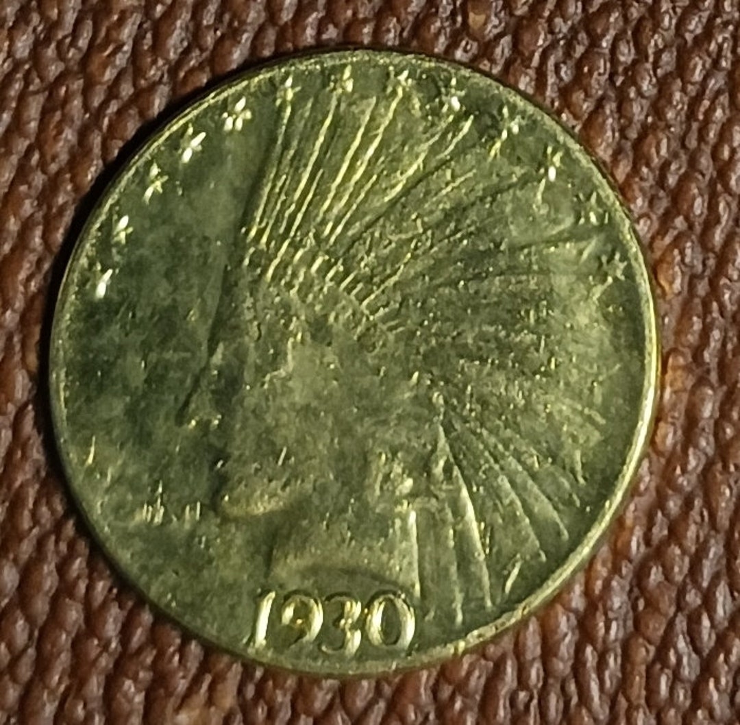 1930 P Ten Dollar Reproduction Copy Restrike Gold Piece - Copy - Etsy