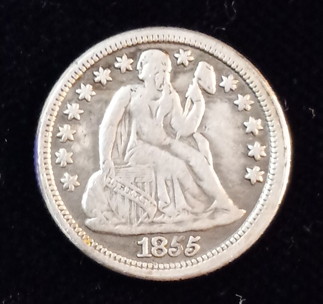1855 P Dime Restrike Reproduction Tribute - Etsy