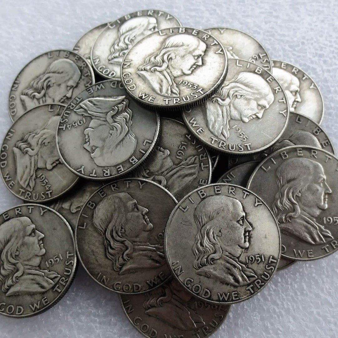 6 Different Franklin Half Dollar Reproduction Restrike Coins - Etsy