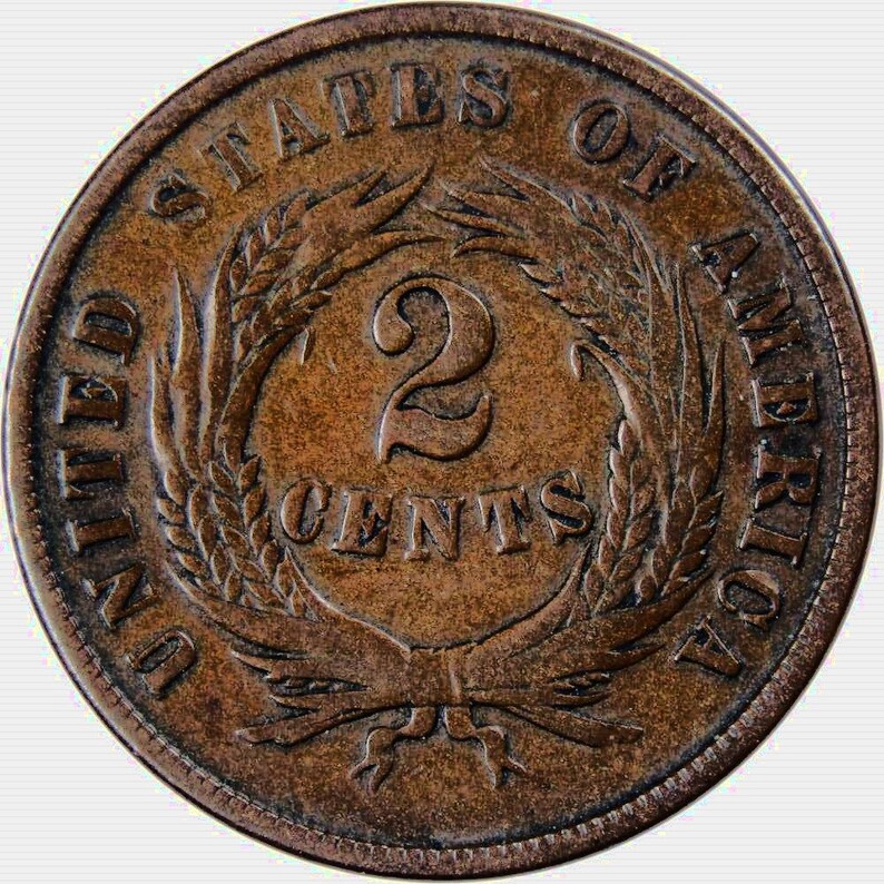 1869 TWO CENT PIECE Restrike Reproduction Tribute - Etsy