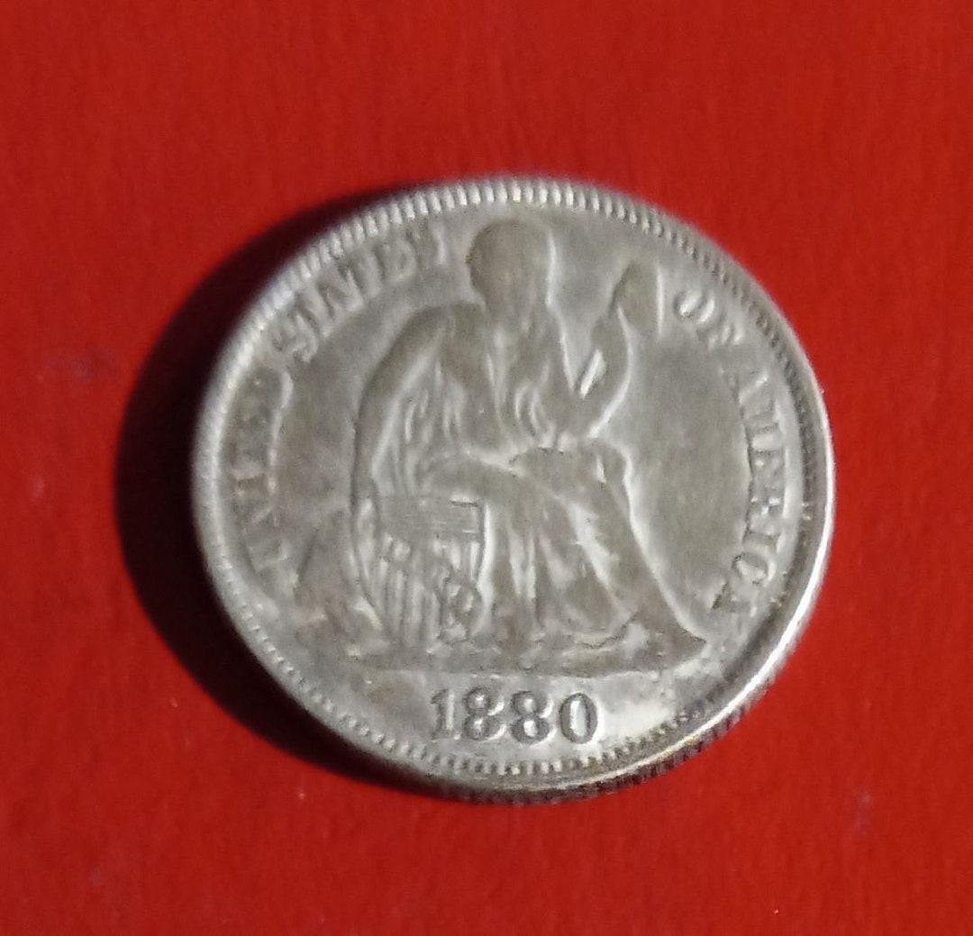 1880 - P Dime Full Liberty Legend on Shield Tribute Token - Etsy
