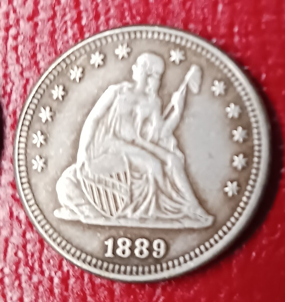 1889 P LIBERTY SEATED Quarter Restrike Token Reproduction - Etsy