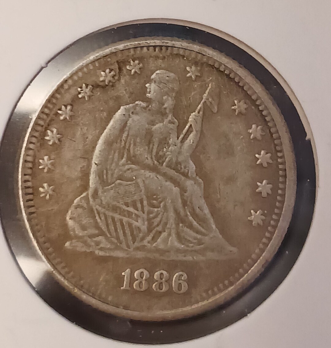 1886 P Liberty Seated Quarter Tribute Token Restrike - Etsy