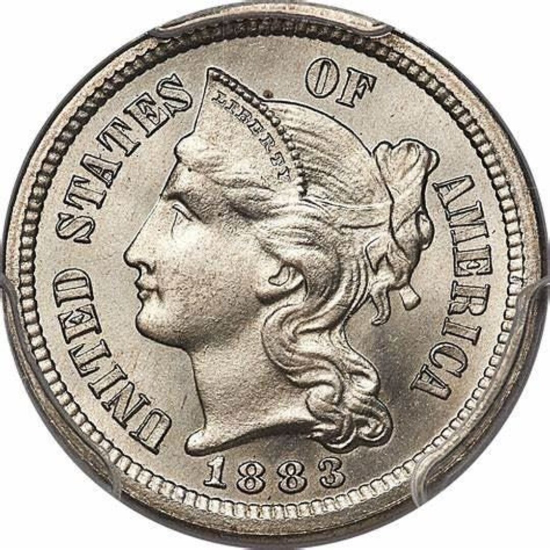 1883 Proof-like Restrike Reproduction Tribute Three Cent Nickel - Etsy