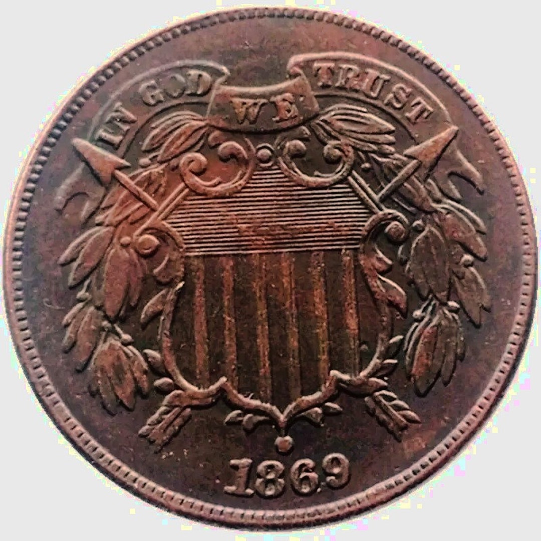 1869 TWO CENT PIECE Restrike Reproduction Tribute - Etsy