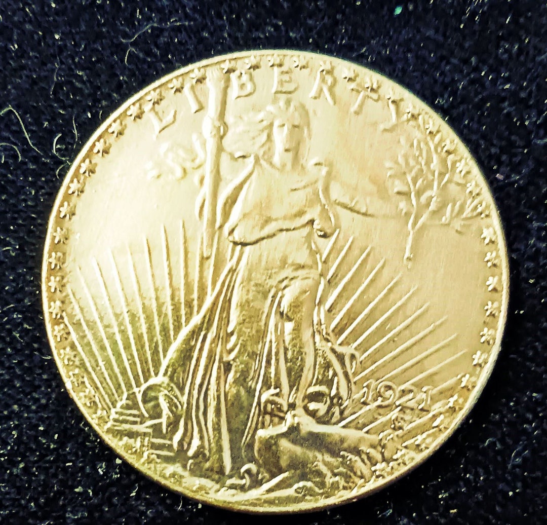 1921 S SAINT GAUDEN 20 Dollar Gold Piece Reproduction Facsimilie Copy ...