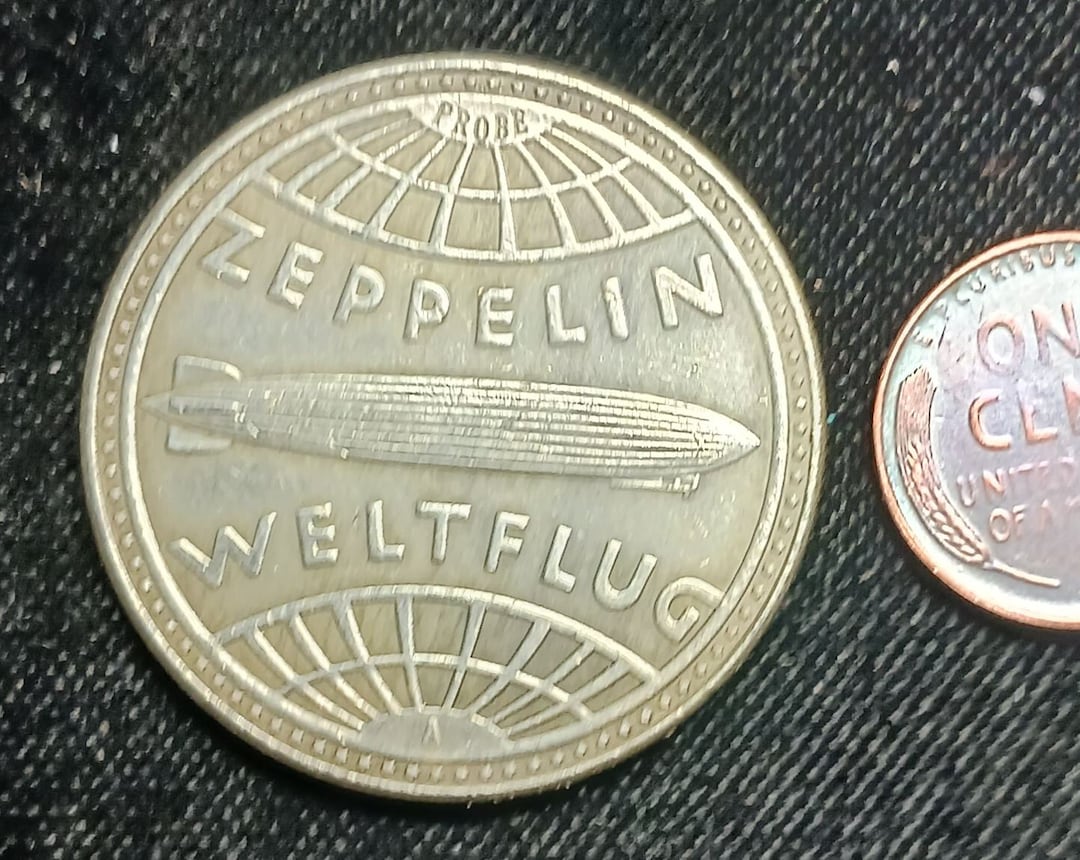 ZEPPELIN WORLD TOUR 1929 5 Marks Restrike Reproduction Token - Etsy