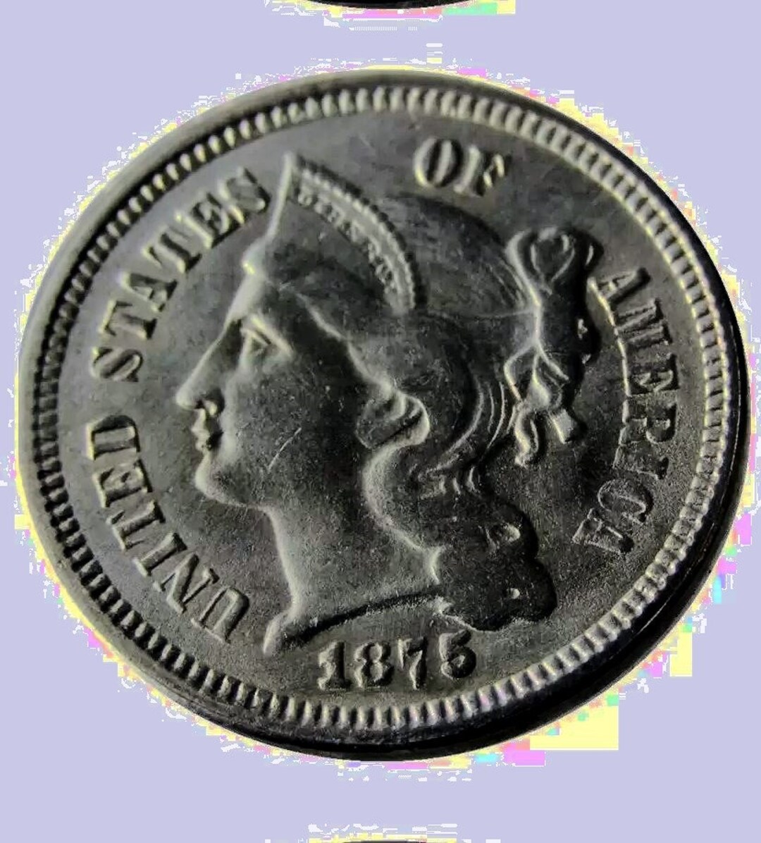 1875 Restrike Reproduction Tribute Three Cent Nickel Piece - Etsy