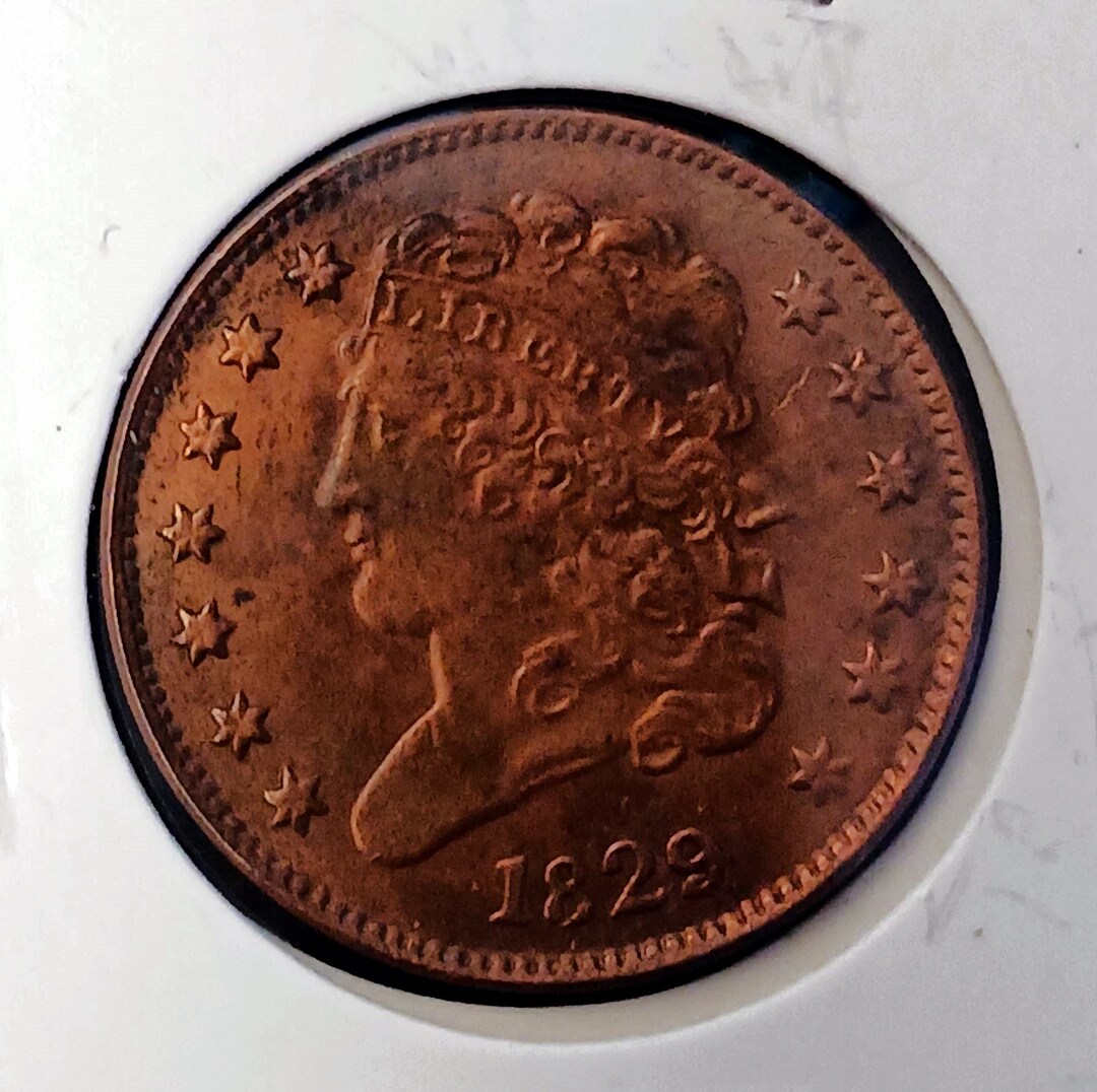 1829 HALF CENT Tribute Reproduction Restrike - Etsy