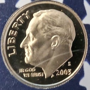 2003 S DCAM PROOF EXCEPTIONAL Roosevelt Dime - Etsy