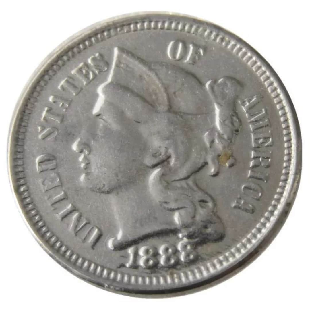 1888 Proof-like Restrike Reproduction Tribute Three Cent Nickel - Etsy