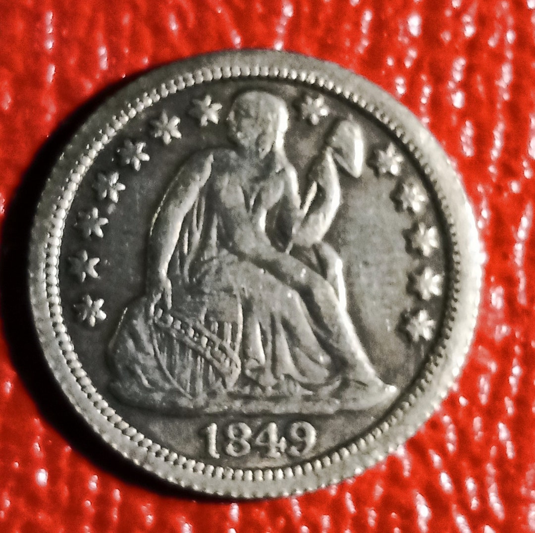 1849 O OBVERSE QUARTER Ex Fine Full Liberty Token Restrike Reproduction ...