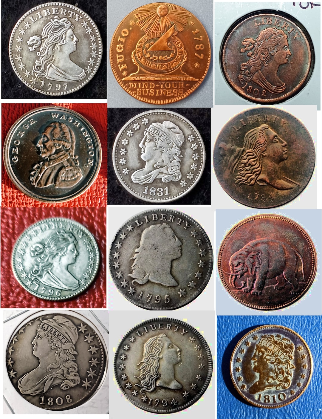 SALE!! 6 Different EARLY AMERICAN Type Reproduction Restrike Coins - Etsy