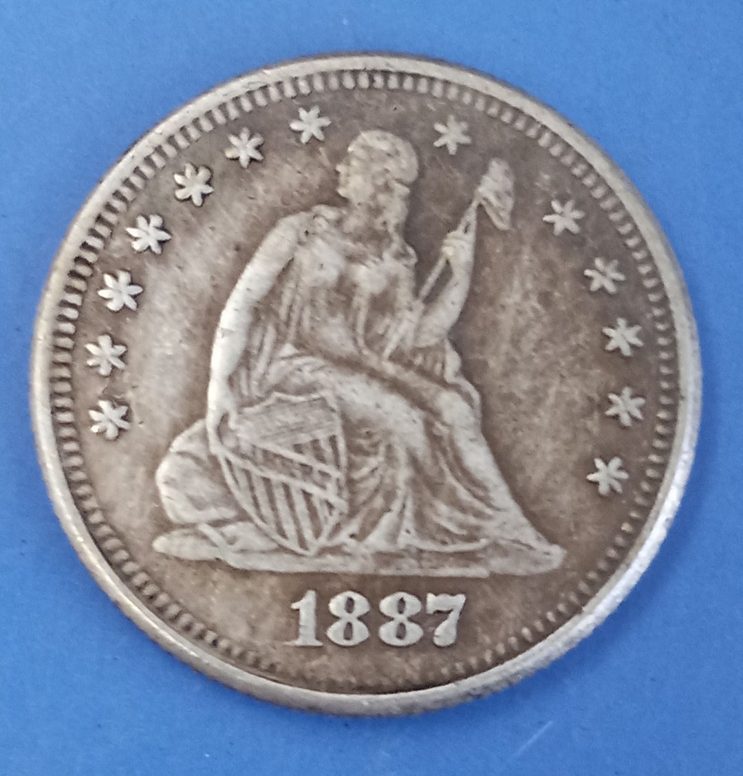 1887 P Liberty Seated Quarter Tribute Token Restrike - Etsy