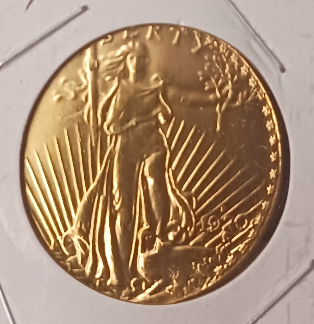 1920 S SAINT GAUDEN 20 Dollar Gold Piece Reproduction Facsimilie Copy ...