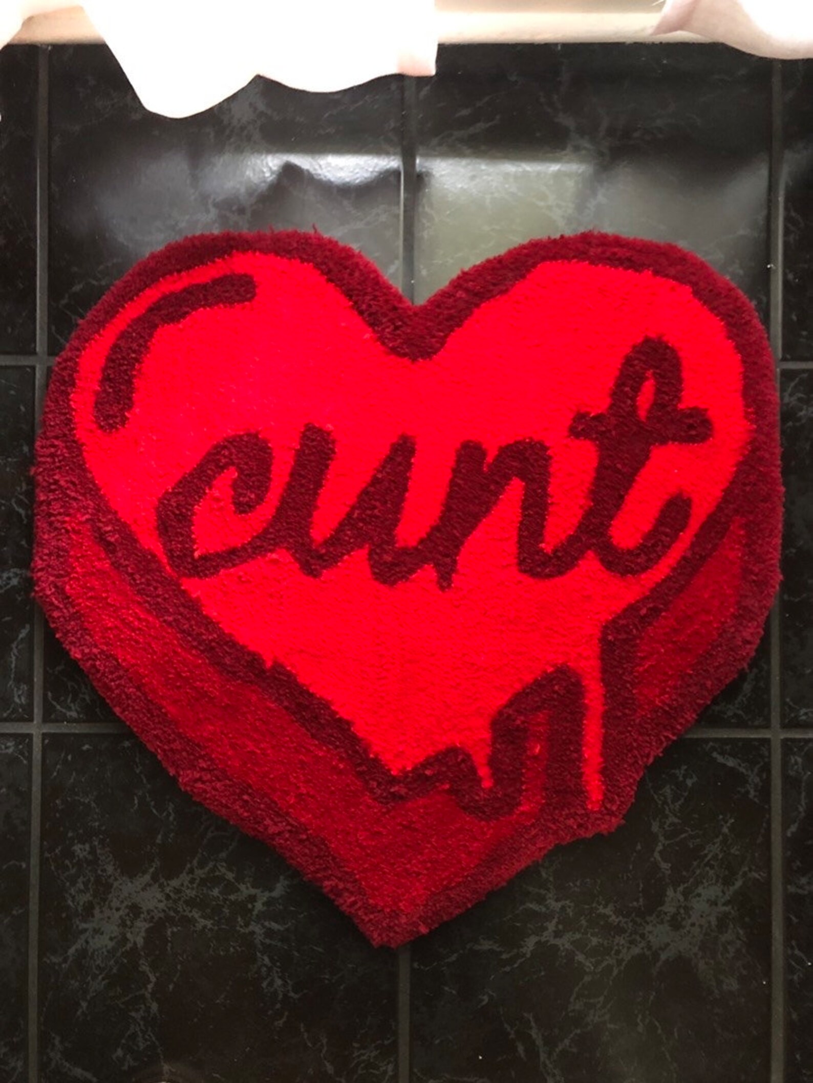 Candy Conversation Heart Rug With Drip and Naughty Word - Etsy