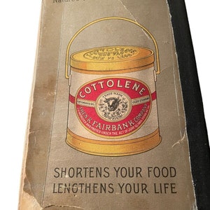 Home Helps Cookbook Circa 1910 Cottolene Cottonseed Oil - Etsy