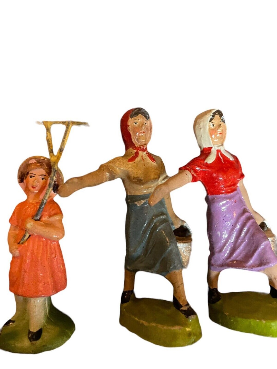 VTG Elastolin Putz Farm Toy Figures Set of 3 German Toys - Etsy