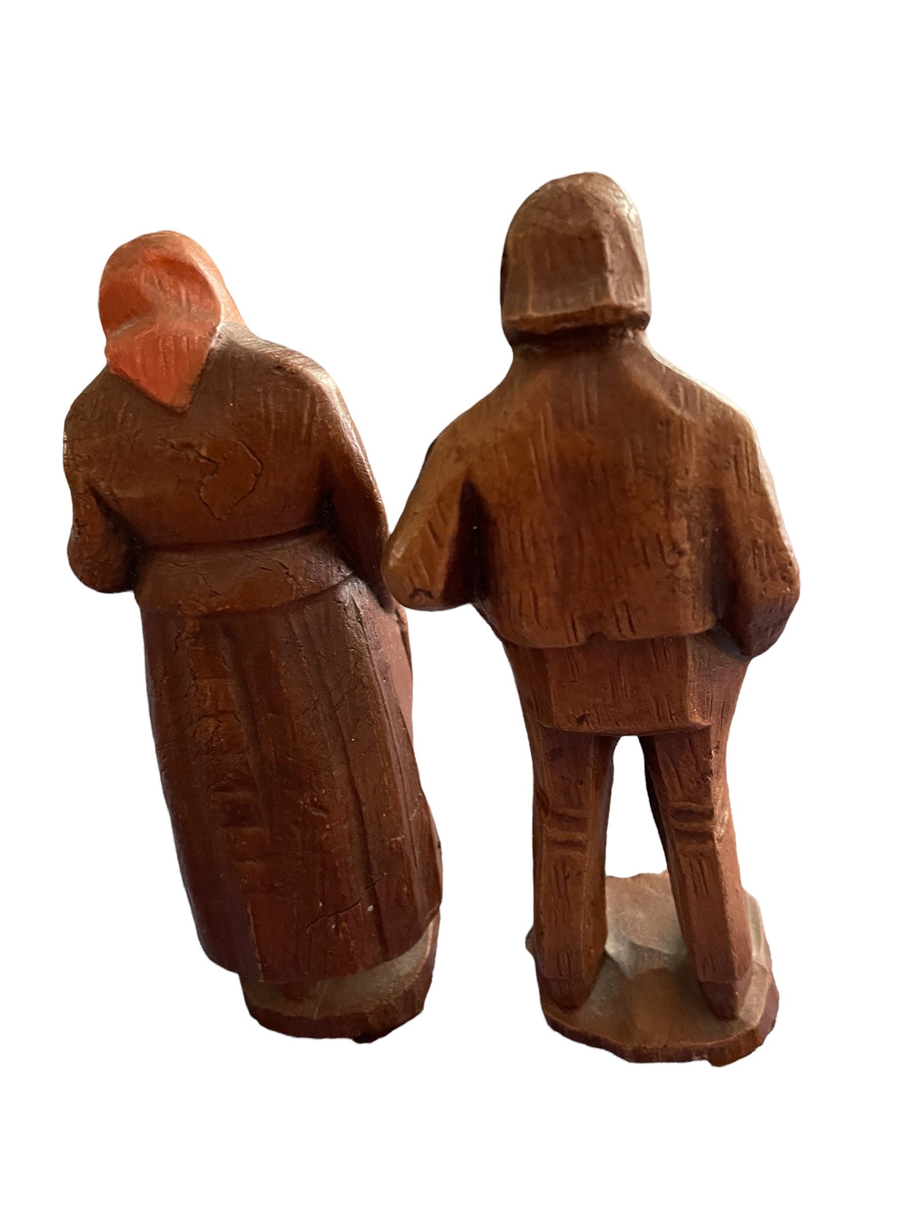 Vintage Syroco Wood Resin Figuirines Old Man and Old Woman - Etsy