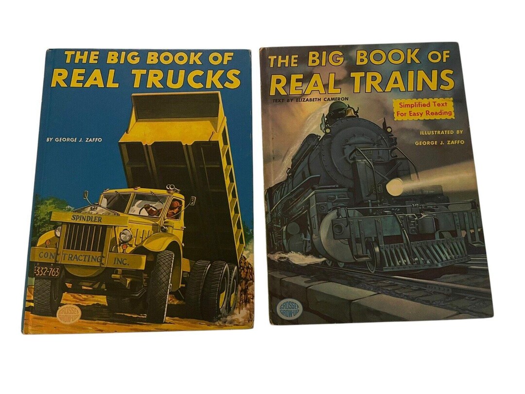 Big Book of Real Trucks/trains Picture Books, George Zaffo Lot of 2 ...