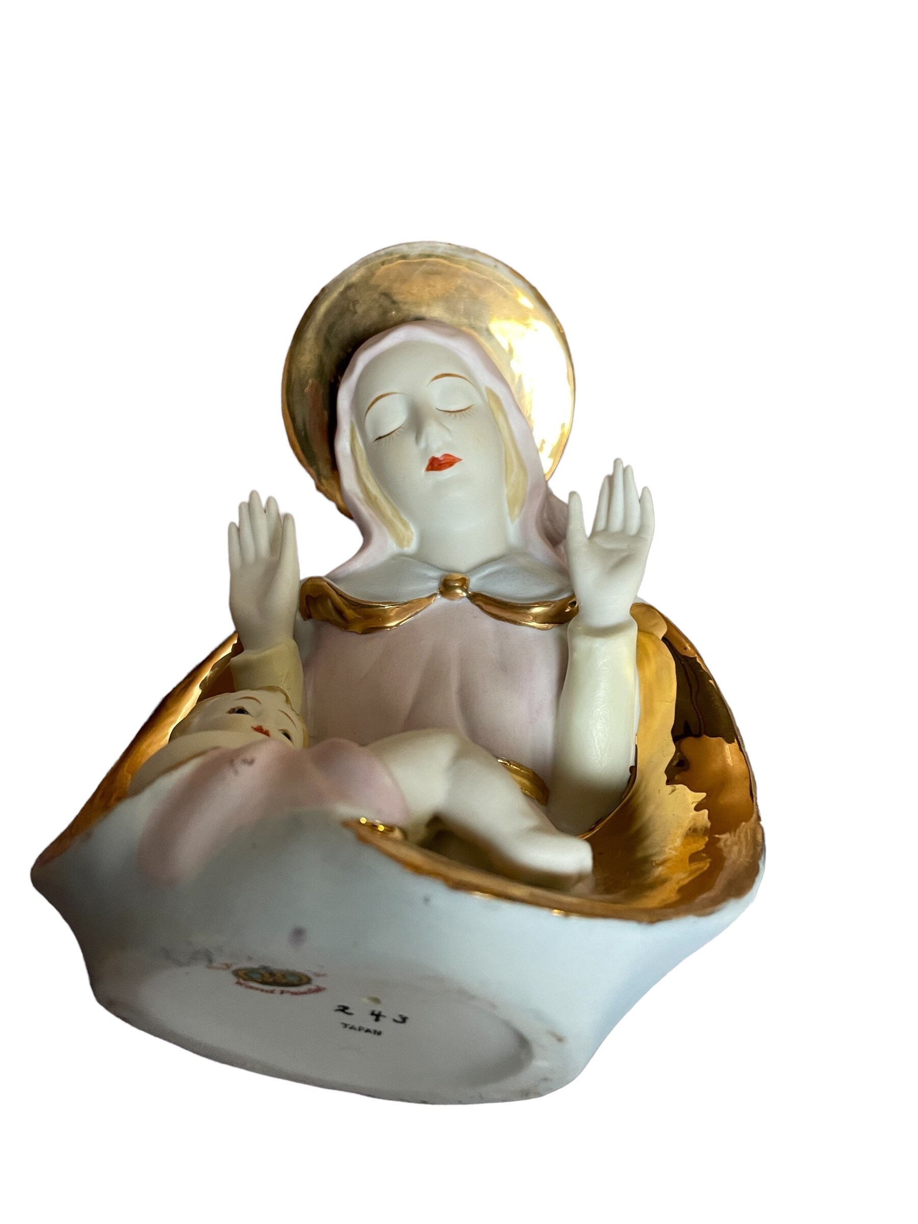 VTG Lefton Virgin Mary and Baby Jesus Statue #243 Hard to Find - Etsy