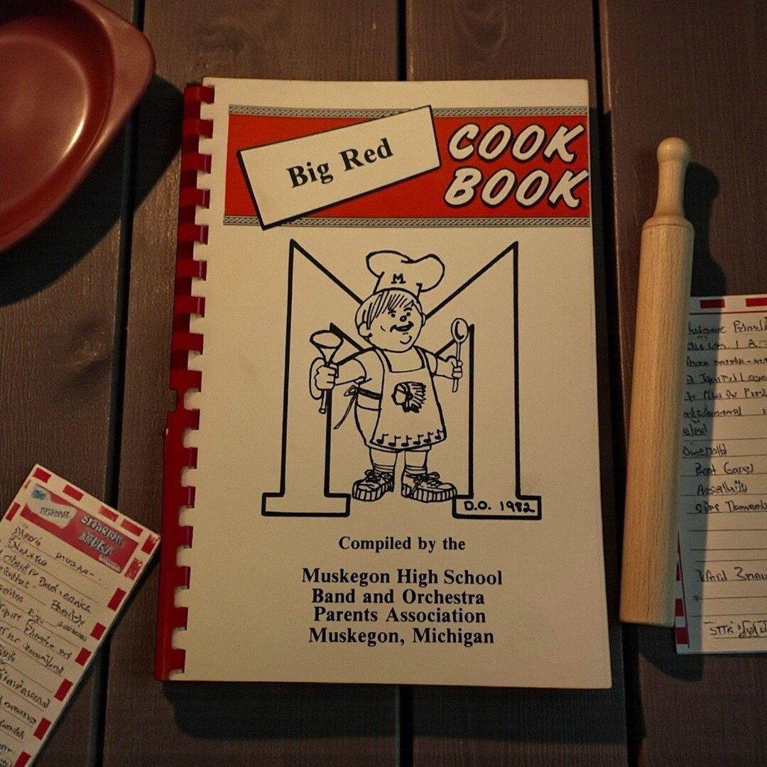 Big Red Cookbook Muskegon High School 1982 Muskegon Michigan - Etsy