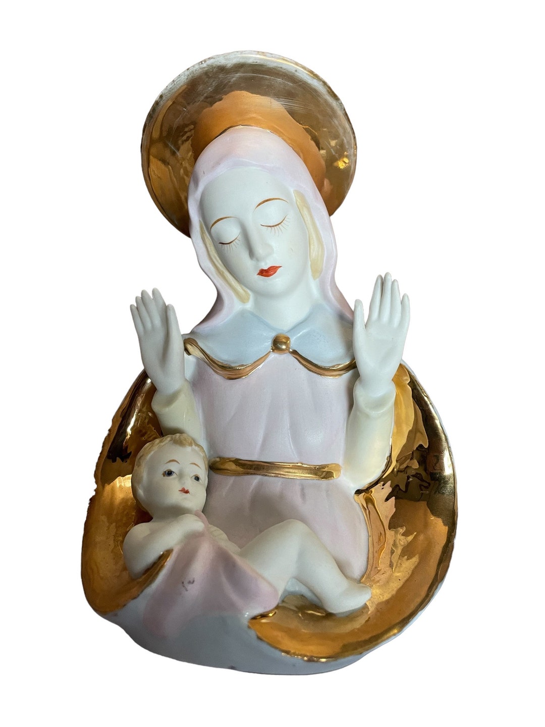 VTG Lefton Virgin Mary and Baby Jesus Statue #243 Hard to Find - Etsy