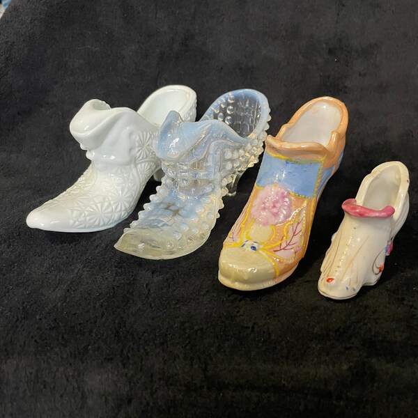 Vintage Glass Shoe - Etsy