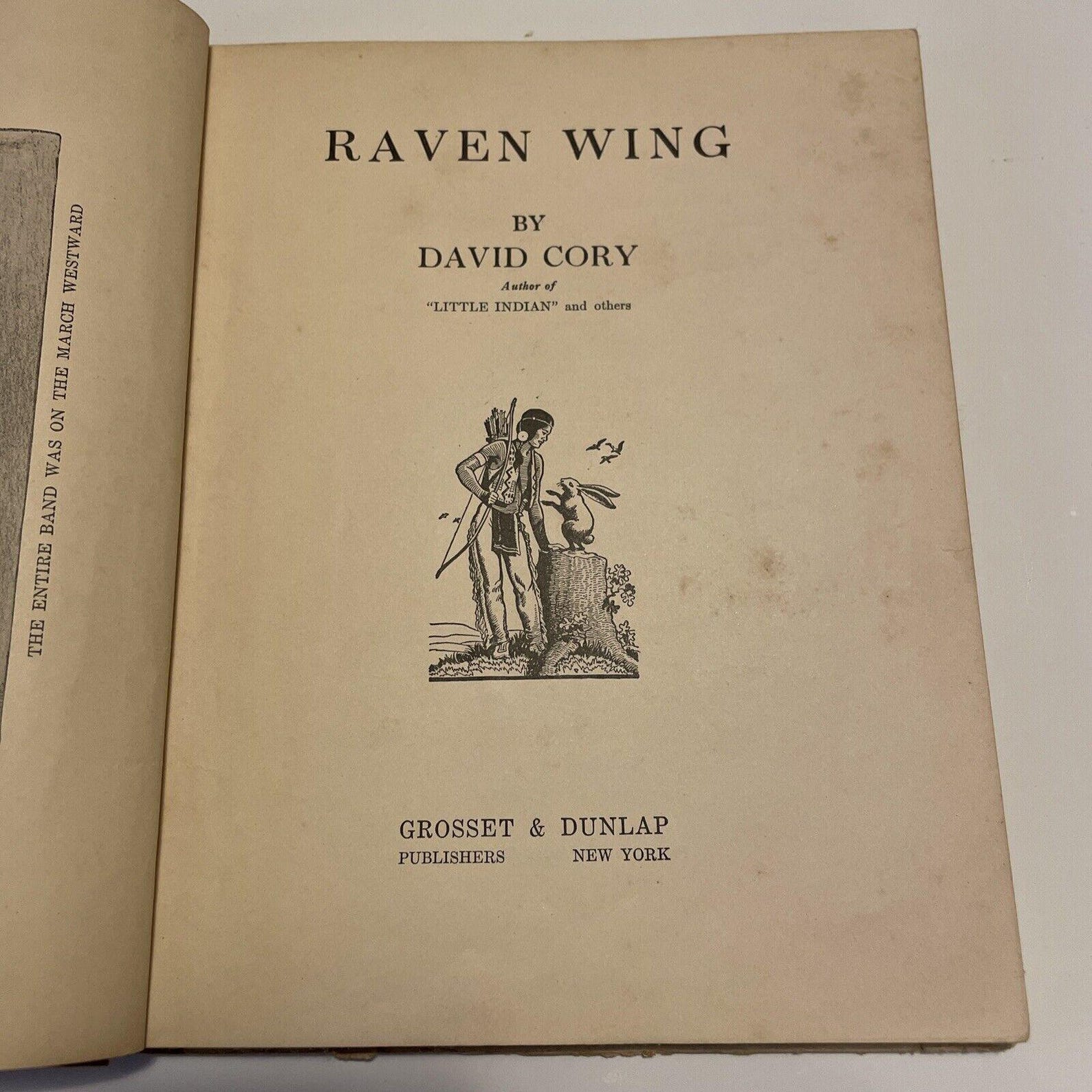 Raven Wing HC Children's Book David Cory Little Indian Series 1937 - Etsy