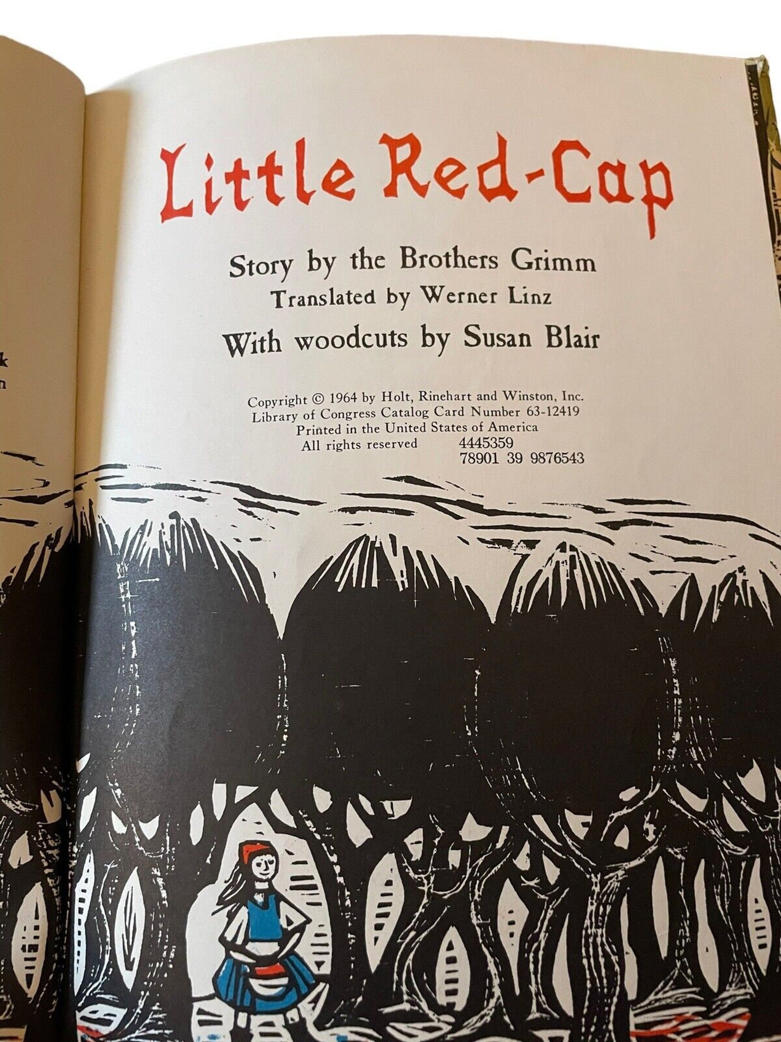 Little Red Cap Story by Brothers Grimm 1964 HC With Woodcut ...