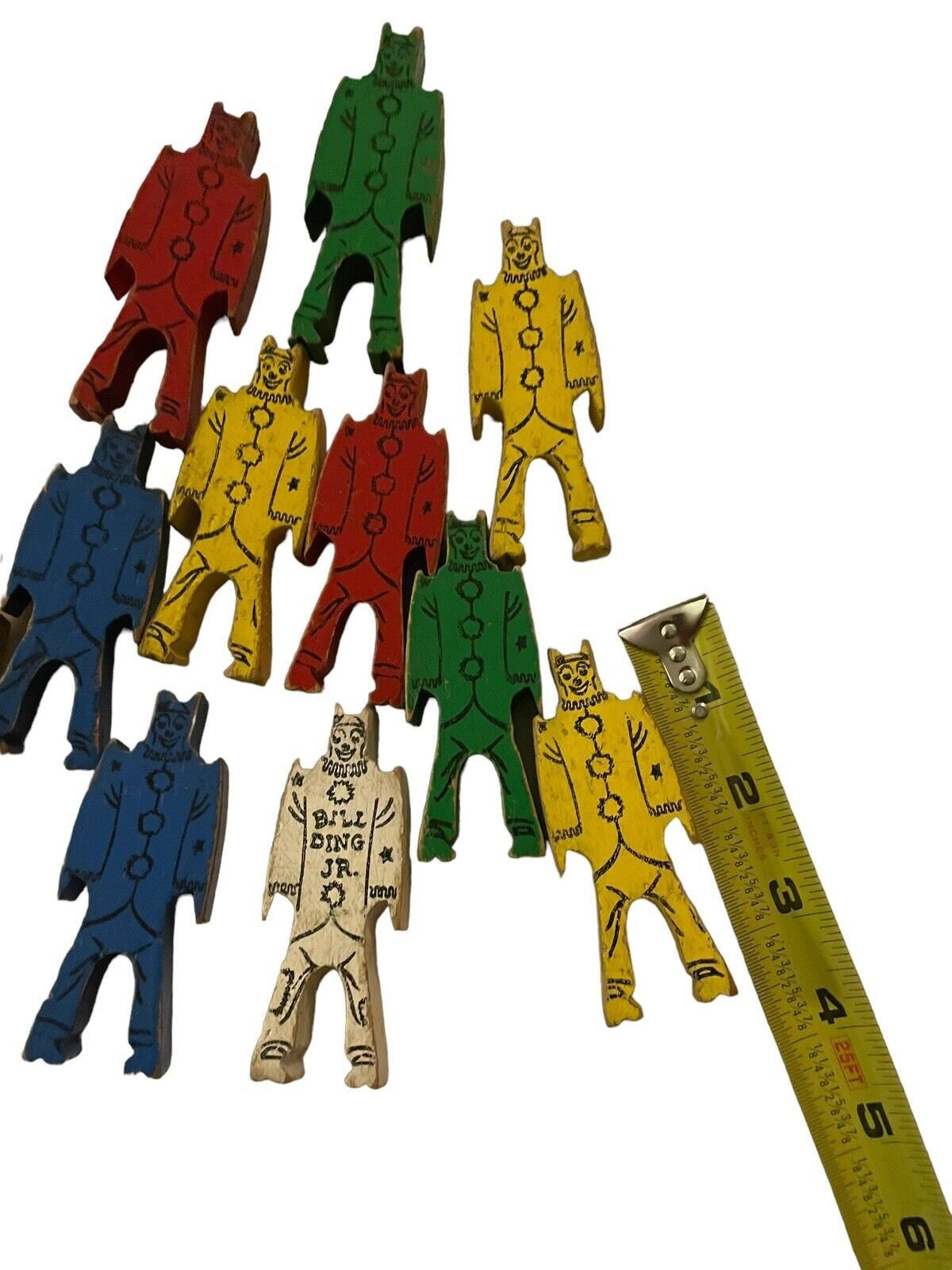 Vintage Bill Ding Jr. the Original Balancing Clowns Wood Used Lot If 11 ...
