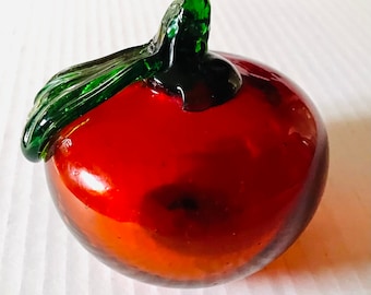 Art Glass Apple - Etsy