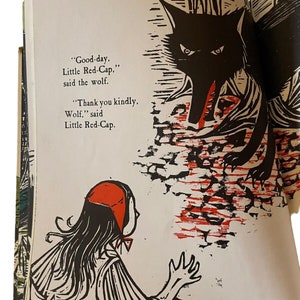 Little Red Cap Story by Brothers Grimm 1964 HC With Woodcut ...
