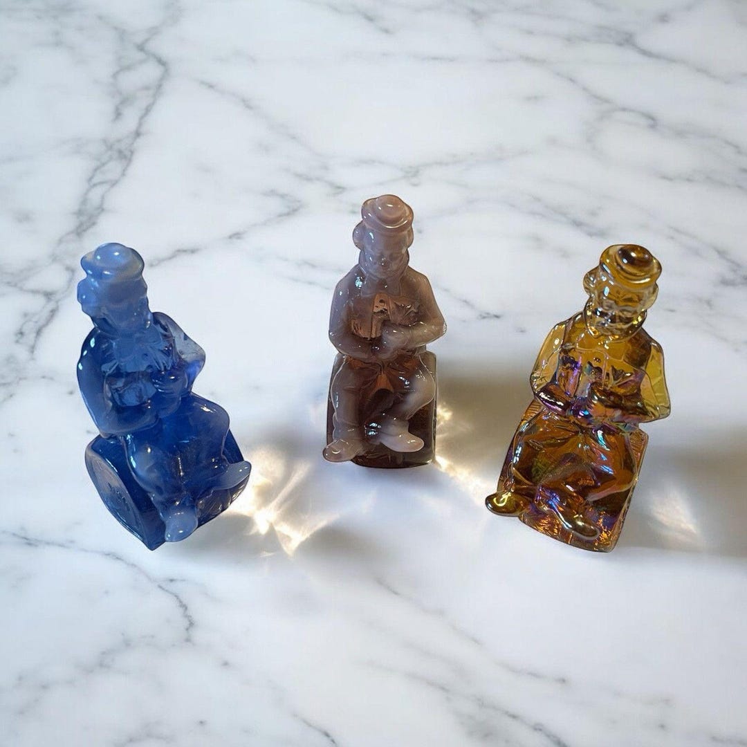Mosser Slag Glass Clowns Set of 3 Rufus, Von & Xxey 1980s - Etsy