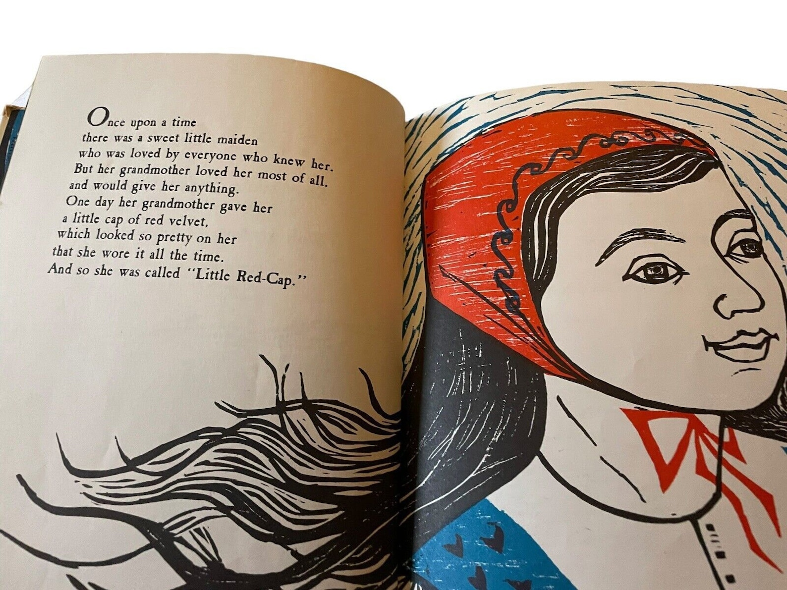 Little Red Cap Story by Brothers Grimm 1964 HC With Woodcut ...