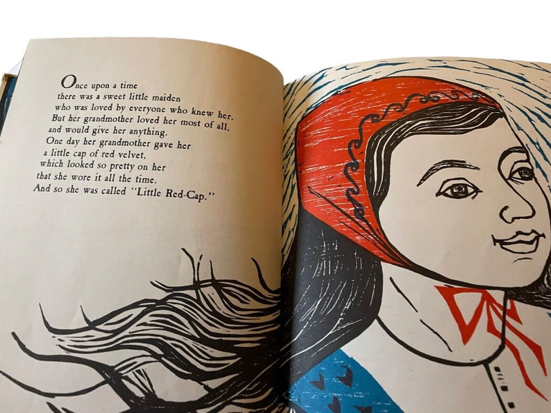 Little Red Cap Story by Brothers Grimm 1964 HC With Woodcut ...